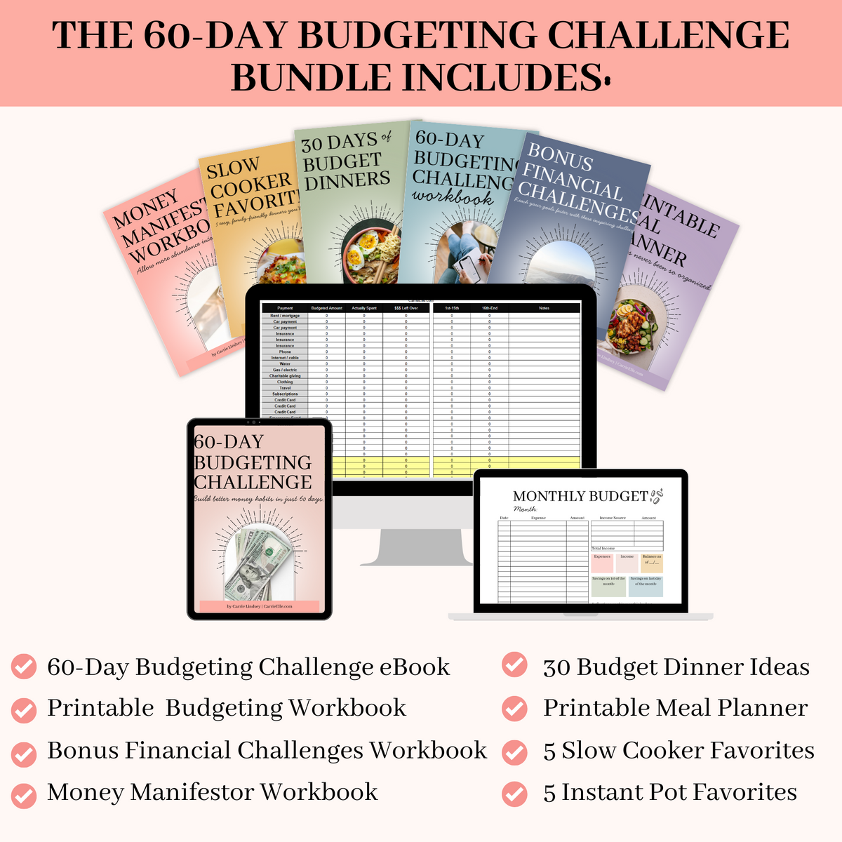 60-Day Budgeting Challenge Bundle – Carrie Elle