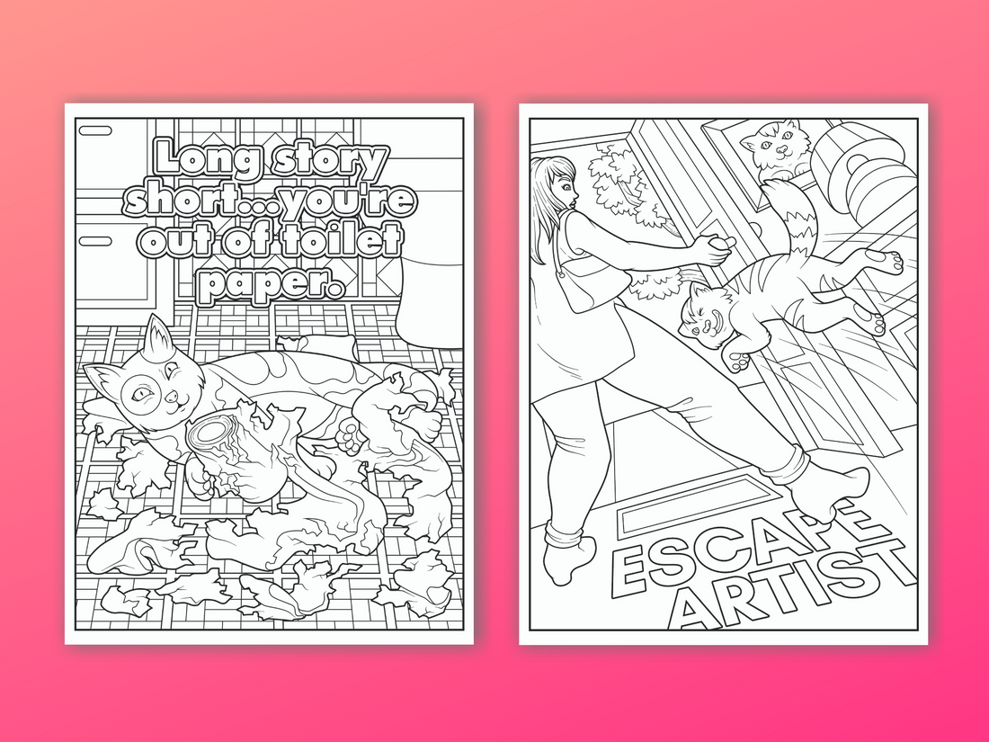 Printable Cat Coloring Pages – Carrie Elle