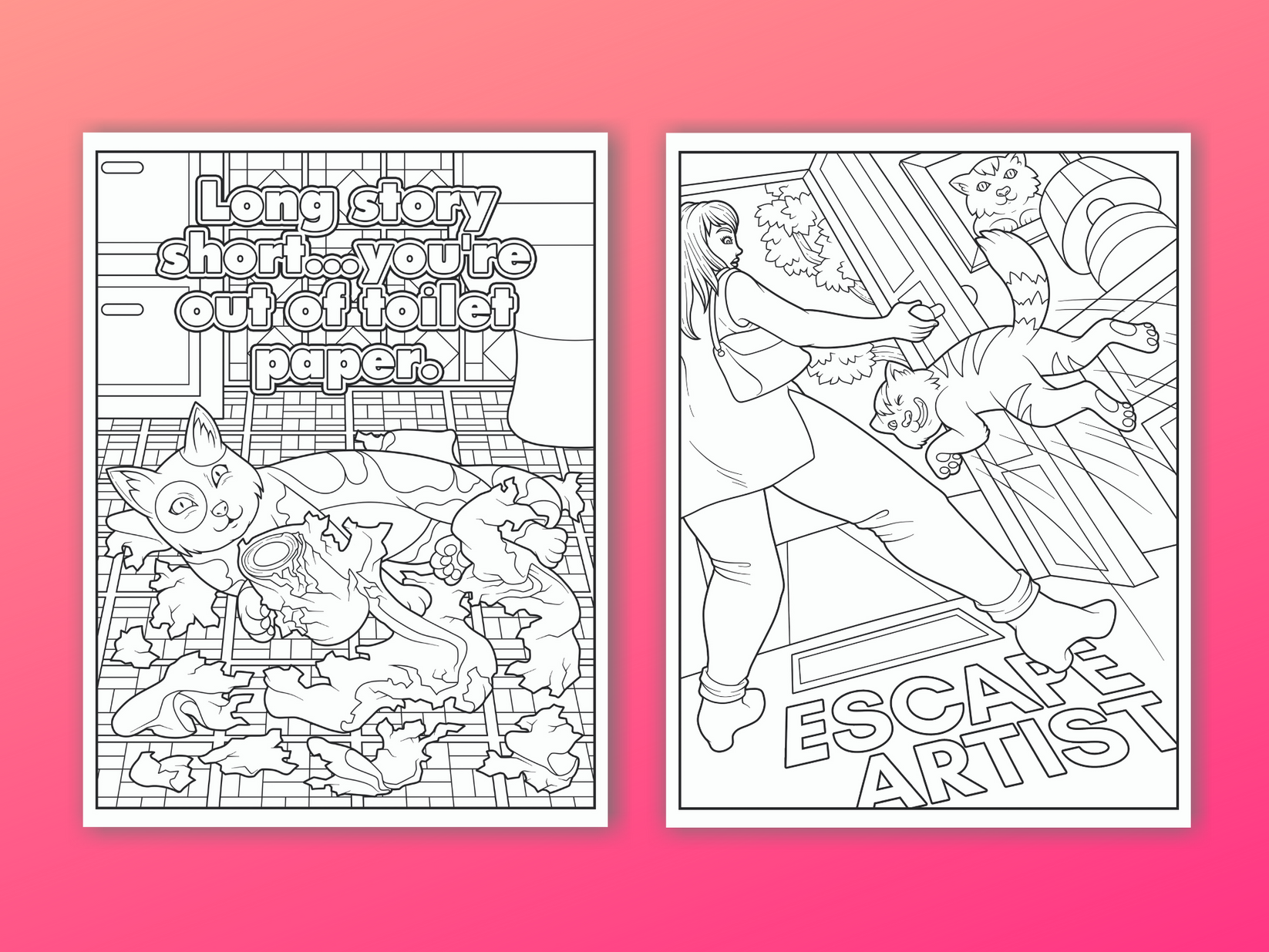 Printable Cat Coloring Pages – Carrie Elle