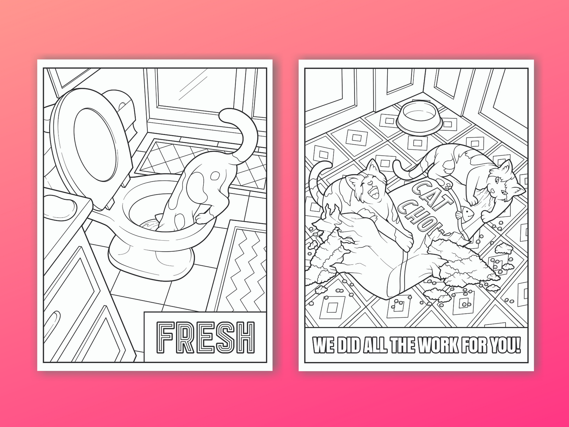 Printable Cat Coloring Pages – Carrie Elle