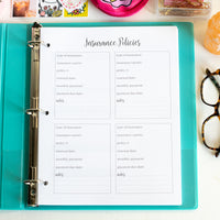 Printable Black and White Home Organization Binder – Carrie Elle