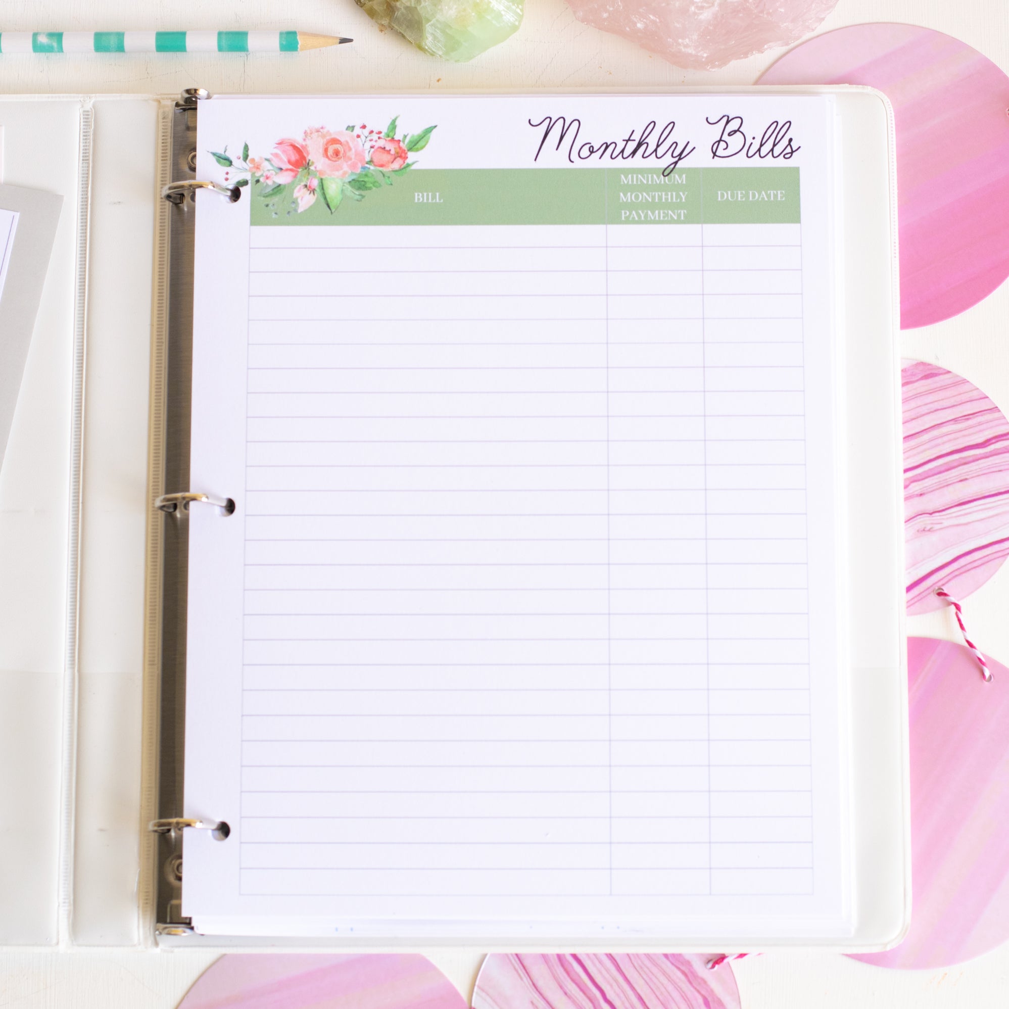 Printable Spend Well Budgeting Planner {Geo Garden} – Carrie Elle