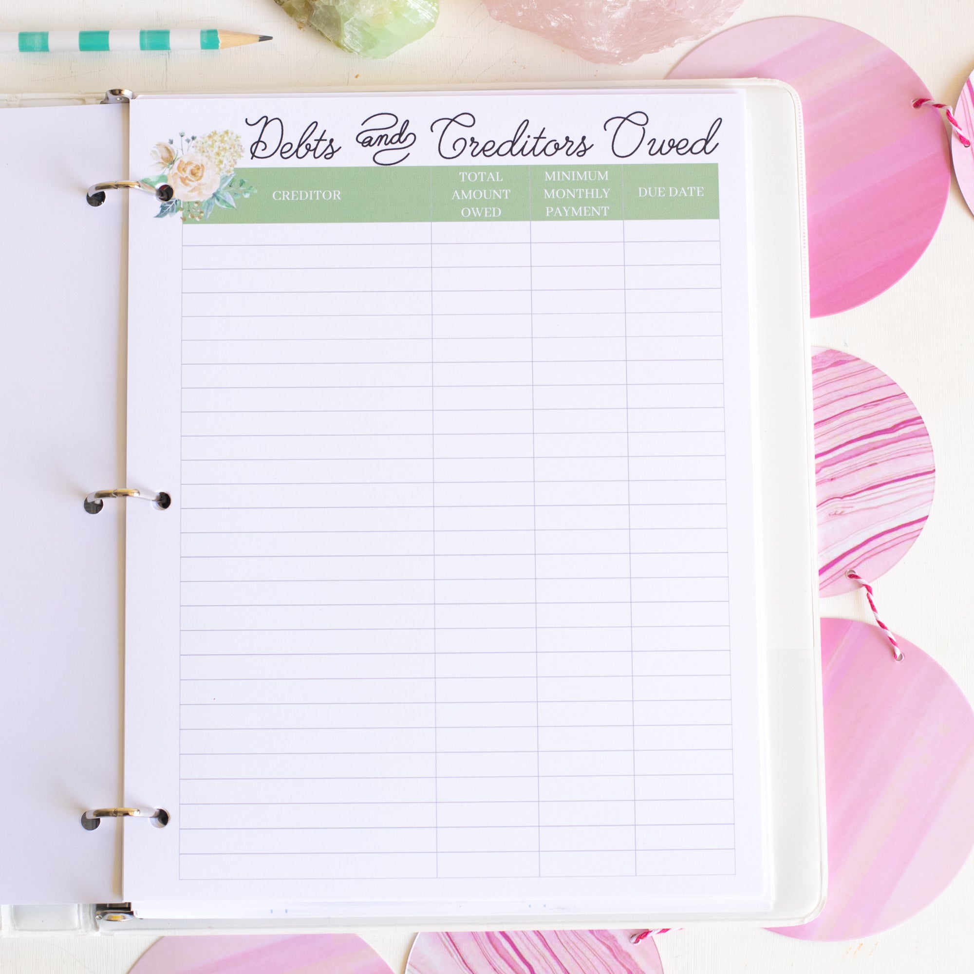 Printable Spend Well Budgeting Planner {Geo Garden} – Carrie Elle
