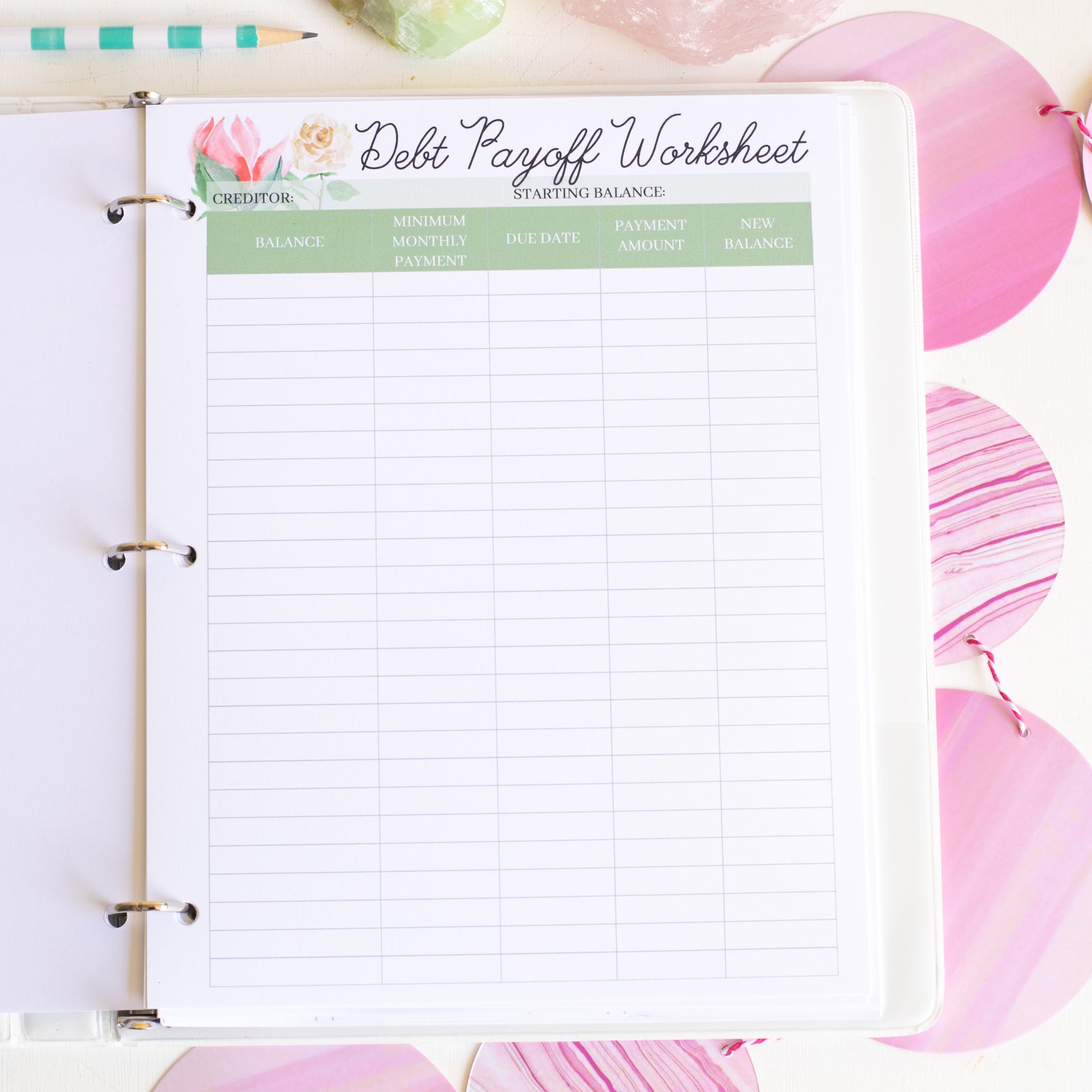 Printable Spend Well Budgeting Planner {Geo Garden} – Carrie Elle
