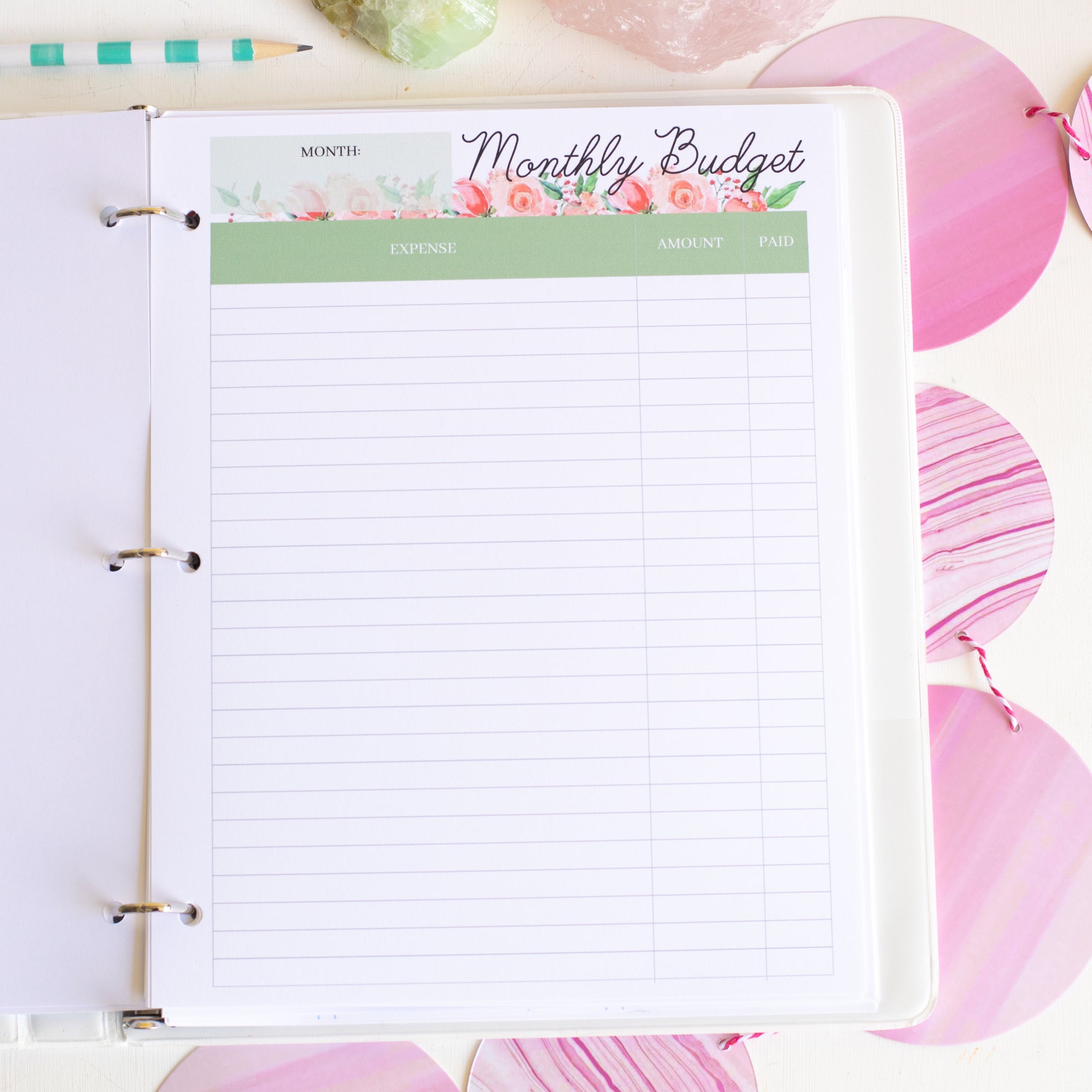 Printable Spend Well Budgeting Planner {Geo Garden} – Carrie Elle