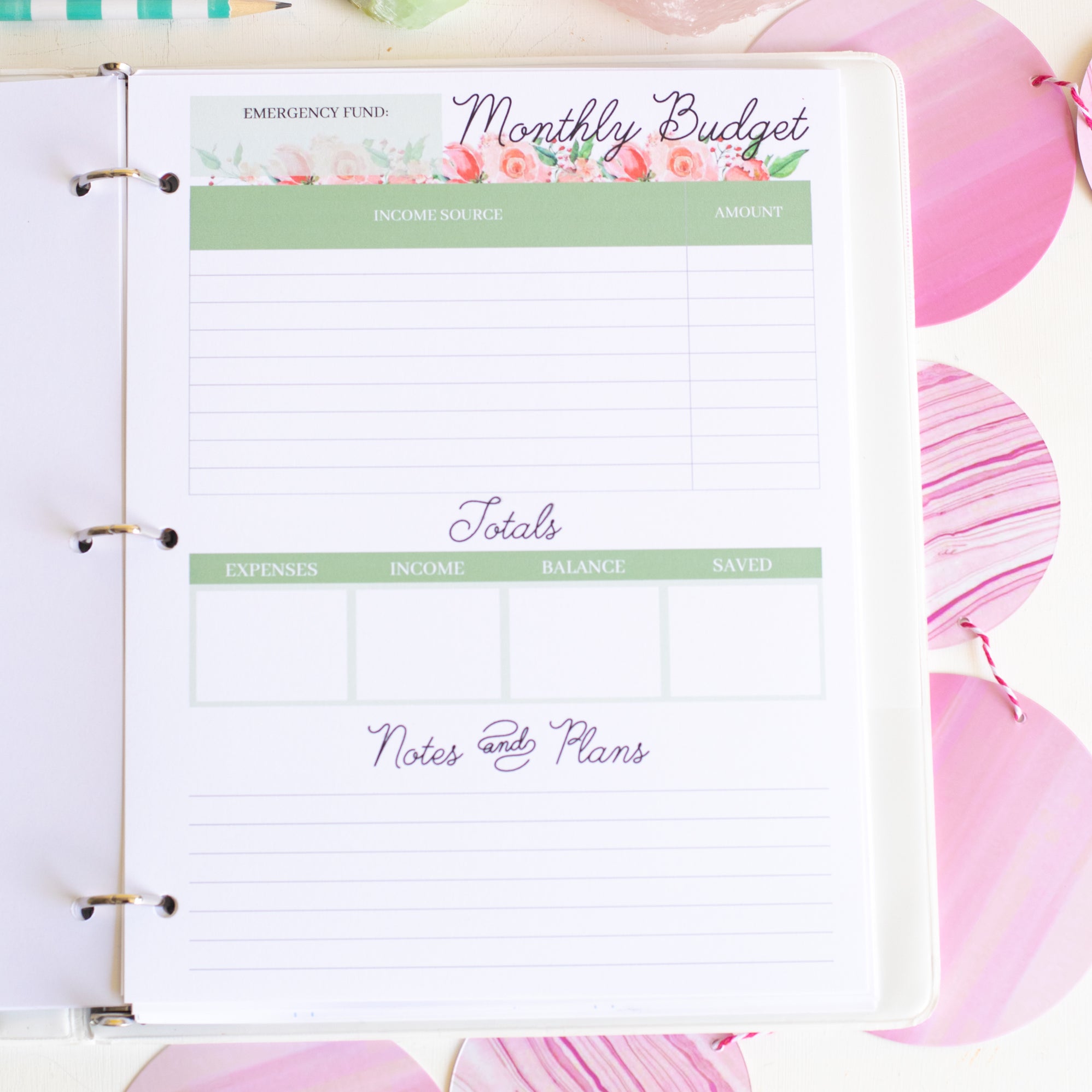 Printable Spend Well Budgeting Planner {Geo Garden} – Carrie Elle