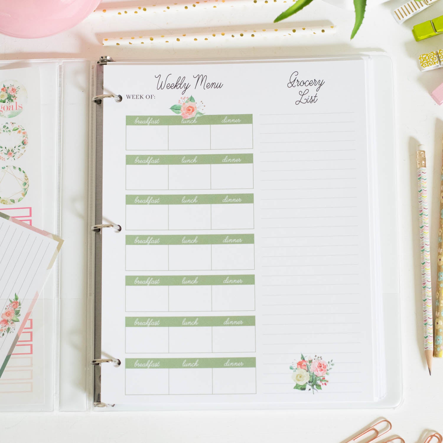 Printable Spring Meal Planner – Carrie Elle