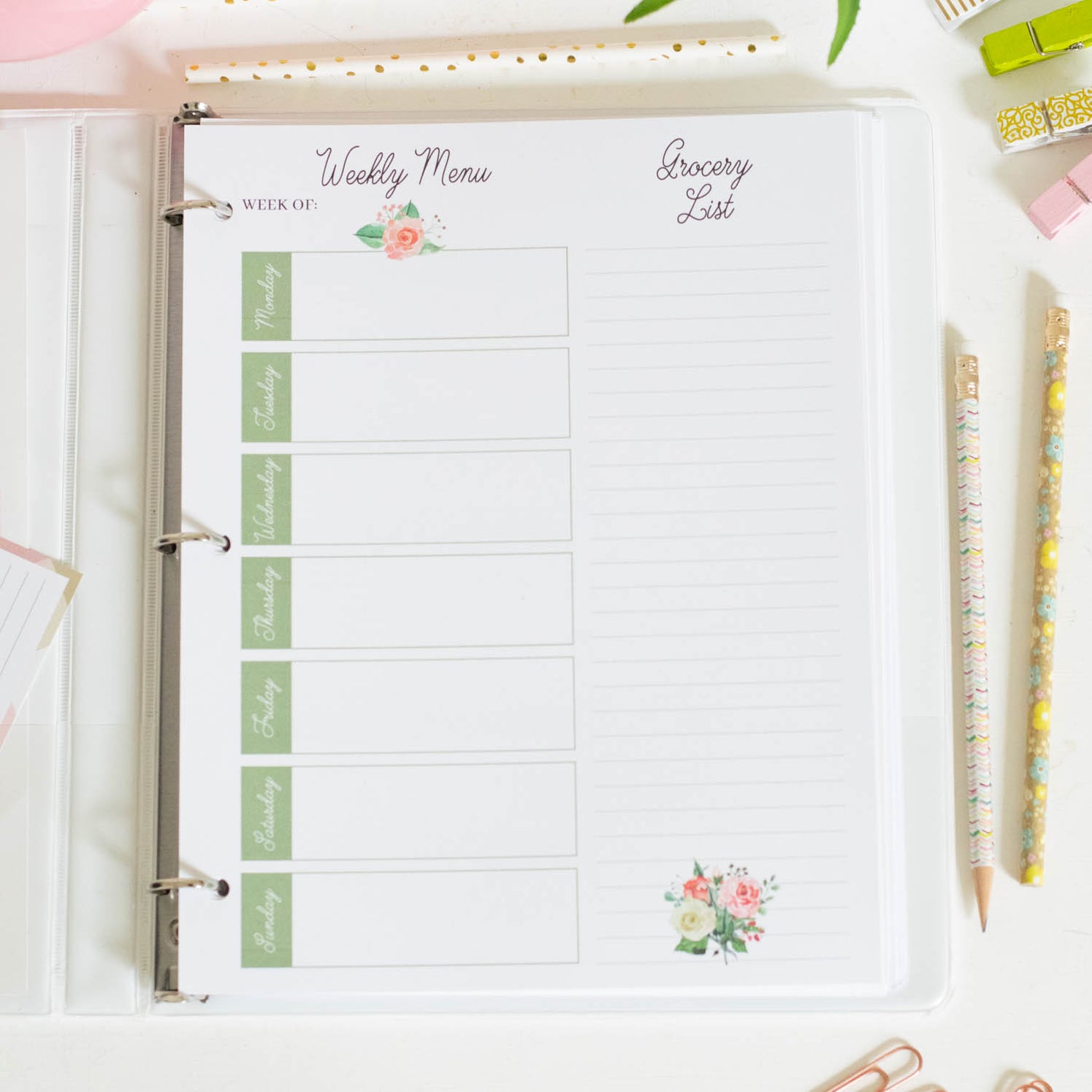 Printable Spring Meal Planner – Carrie Elle