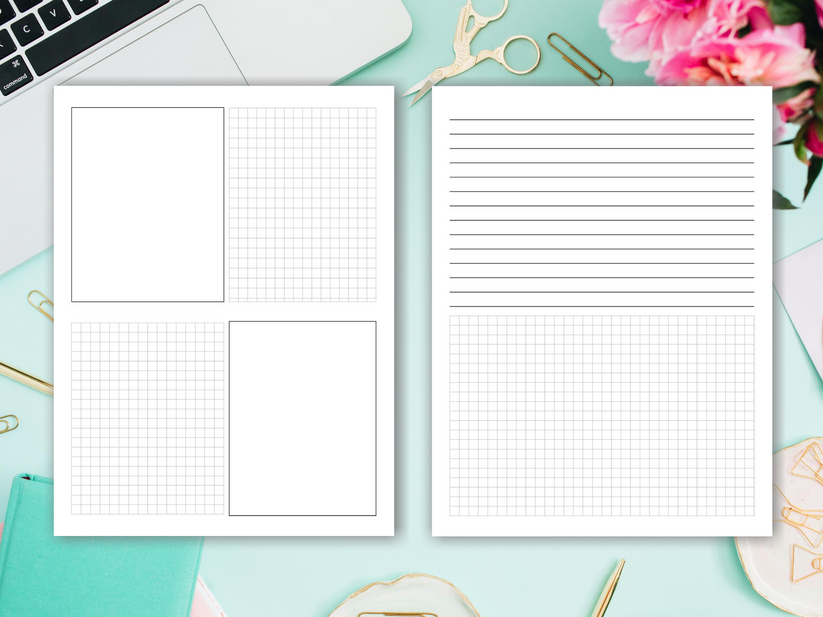 Printable 8.5x11 Graph Paper Templates – Carrie Elle