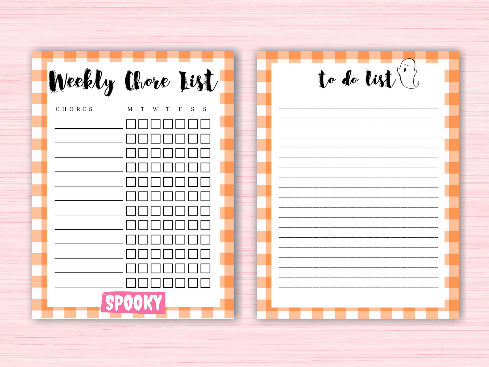 Printable Pink Halloween Planner Inserts for Happy Planner – Carrie Elle