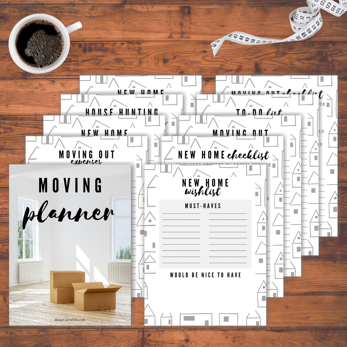 Printable 8.5x11 Moving Planner – Carrie Elle