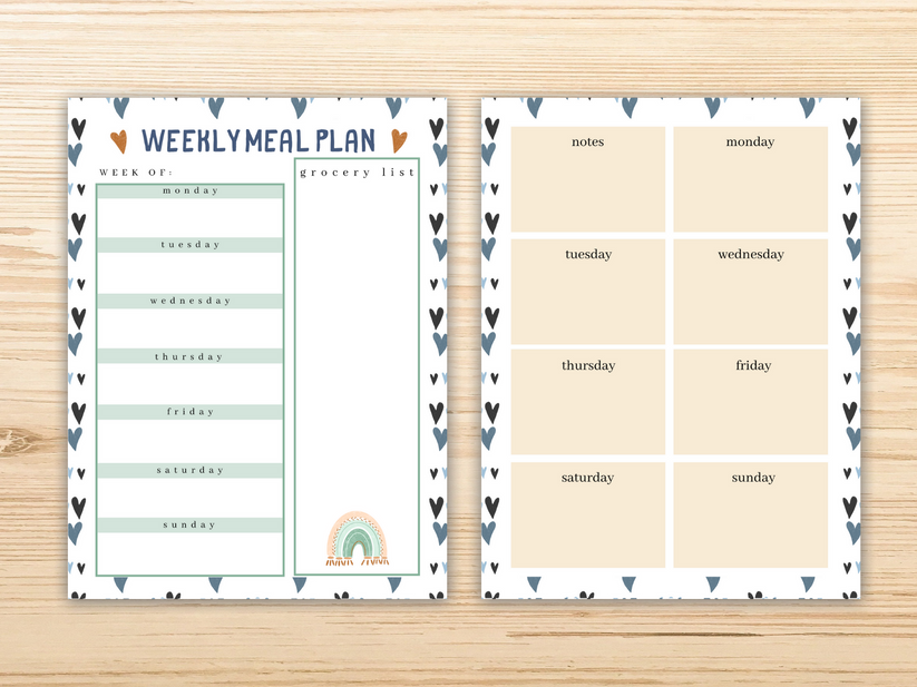 Printable 8.5 x 11 Boho Rainbow Day Planner – Carrie Elle