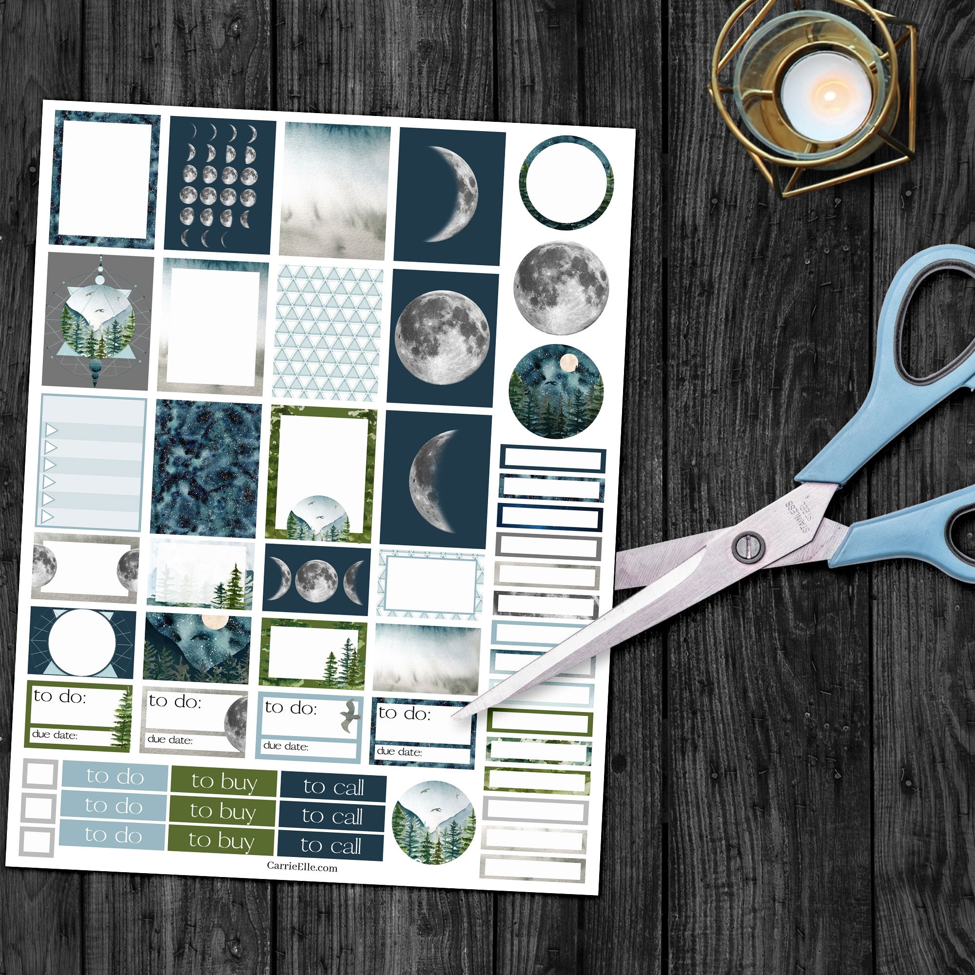 Printable Moon Planner Stickers – Carrie Elle